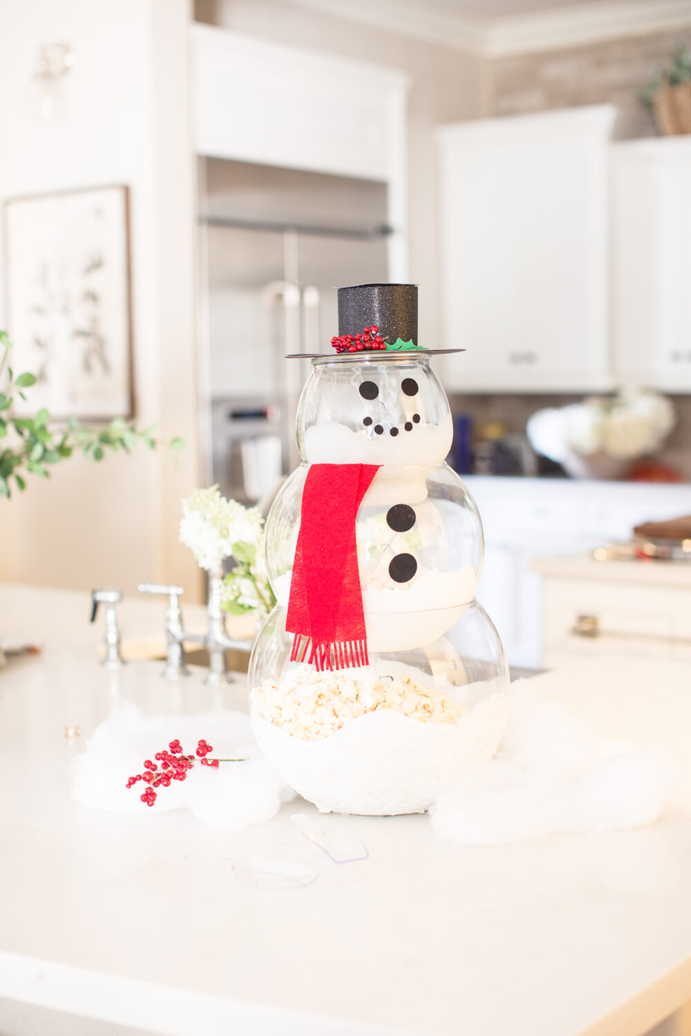 Christmas Snowman Craft for the Kitchen