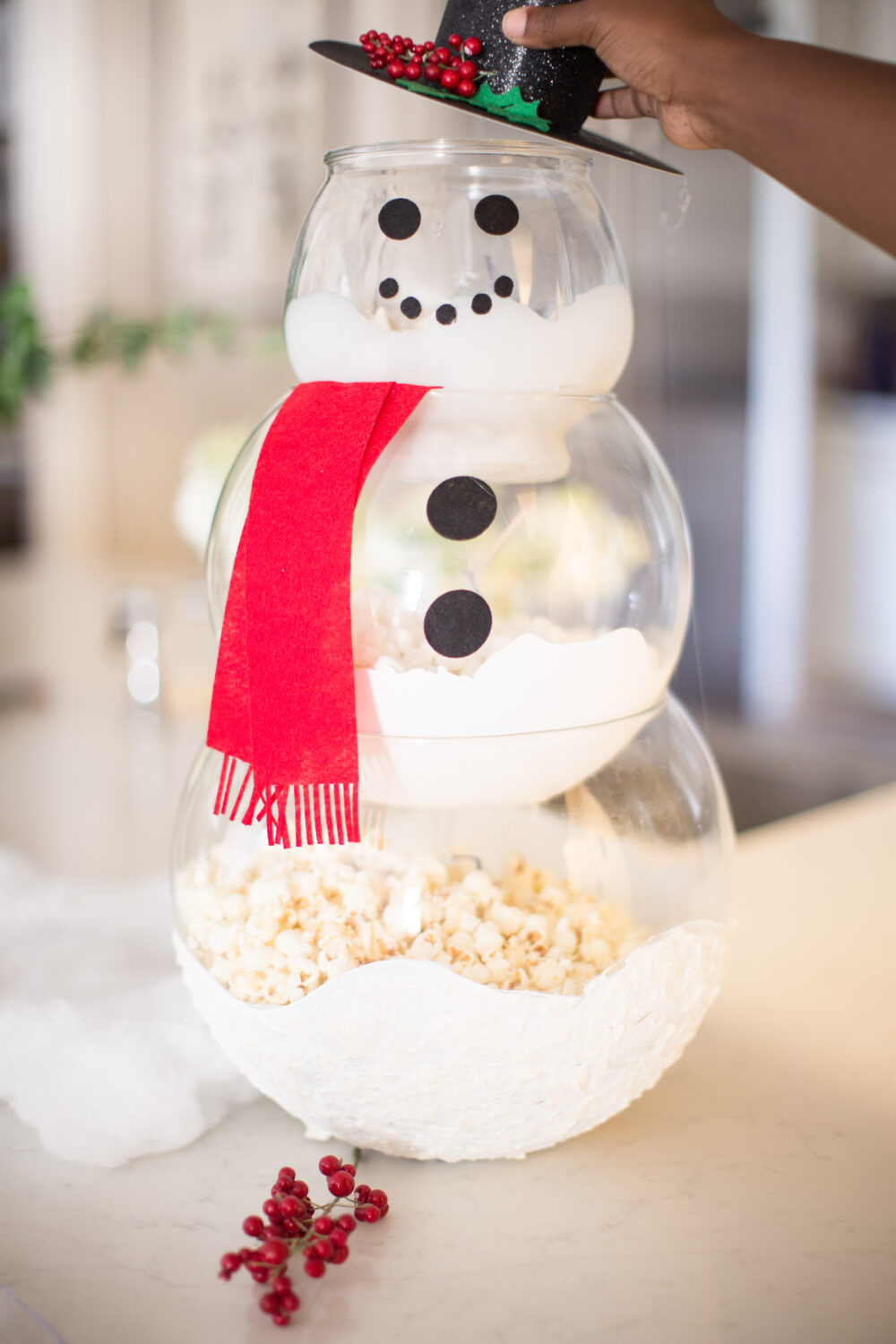 Christmas Snowman Craft for the Kitchen